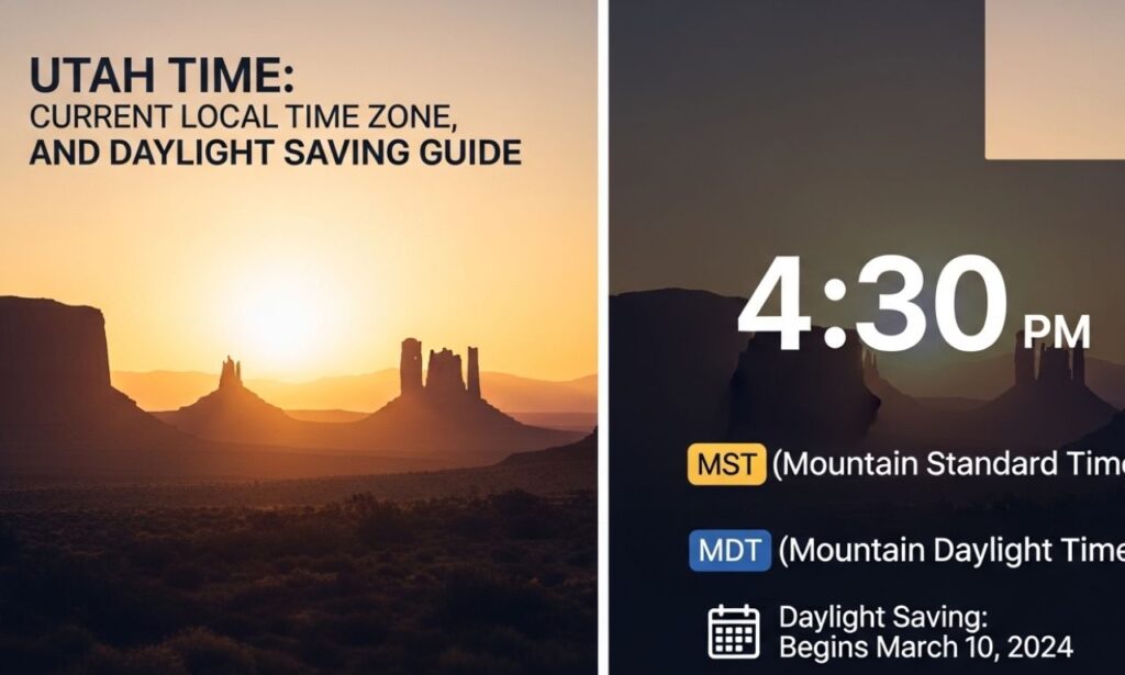 Utah Time: Current Local Time, Time Zone, and Daylight Saving Guide